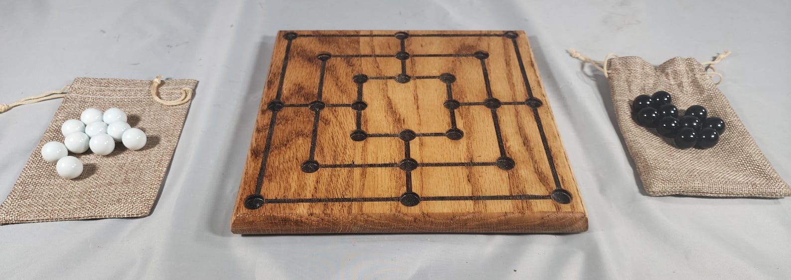 Nine Men's Morris | Handcrafted Oak | Mills | Merrills | Merelles ...