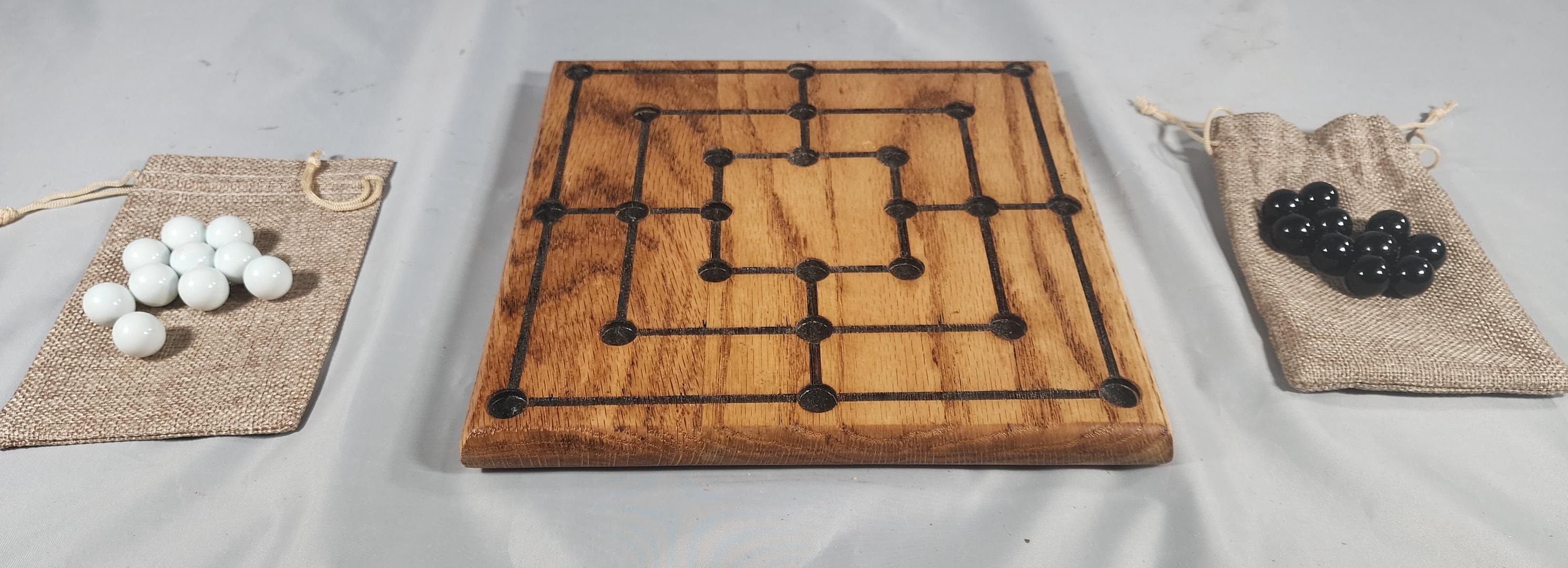 Nine Men's Morris | Handcrafted Oak | Mills | Merrills | Merelles ...