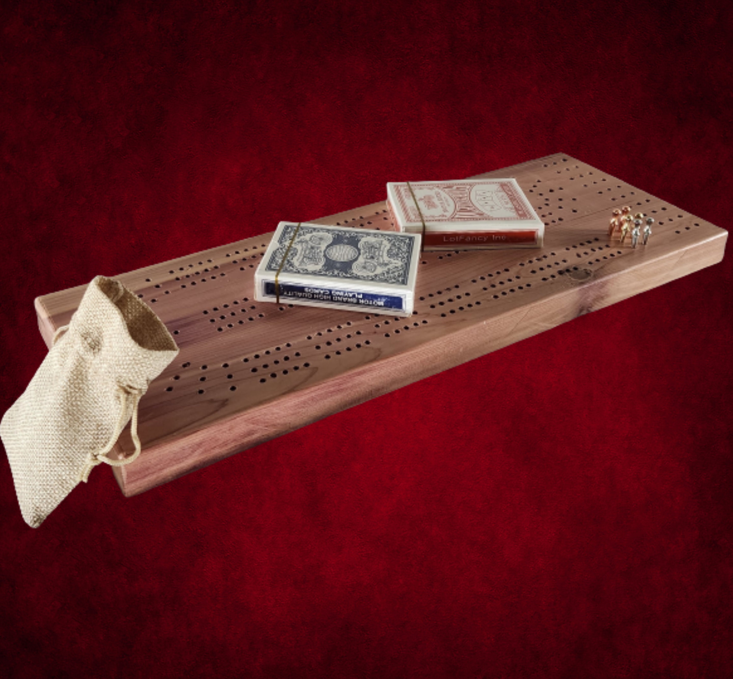 Handcrafted Wood Cribbage Board: Rustic Card Game With Pegs - Etsy