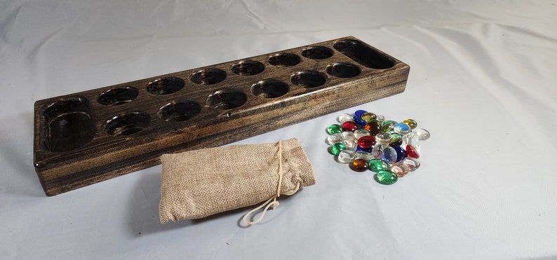 Mancala | Hand-crafted | Solid Wood | Sungka | Kalah | Oware | Congkak ...