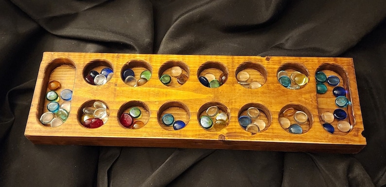 Mancala | Hand-crafted | Solid Wood | Sungka | Kalah | Oware | Congkak ...