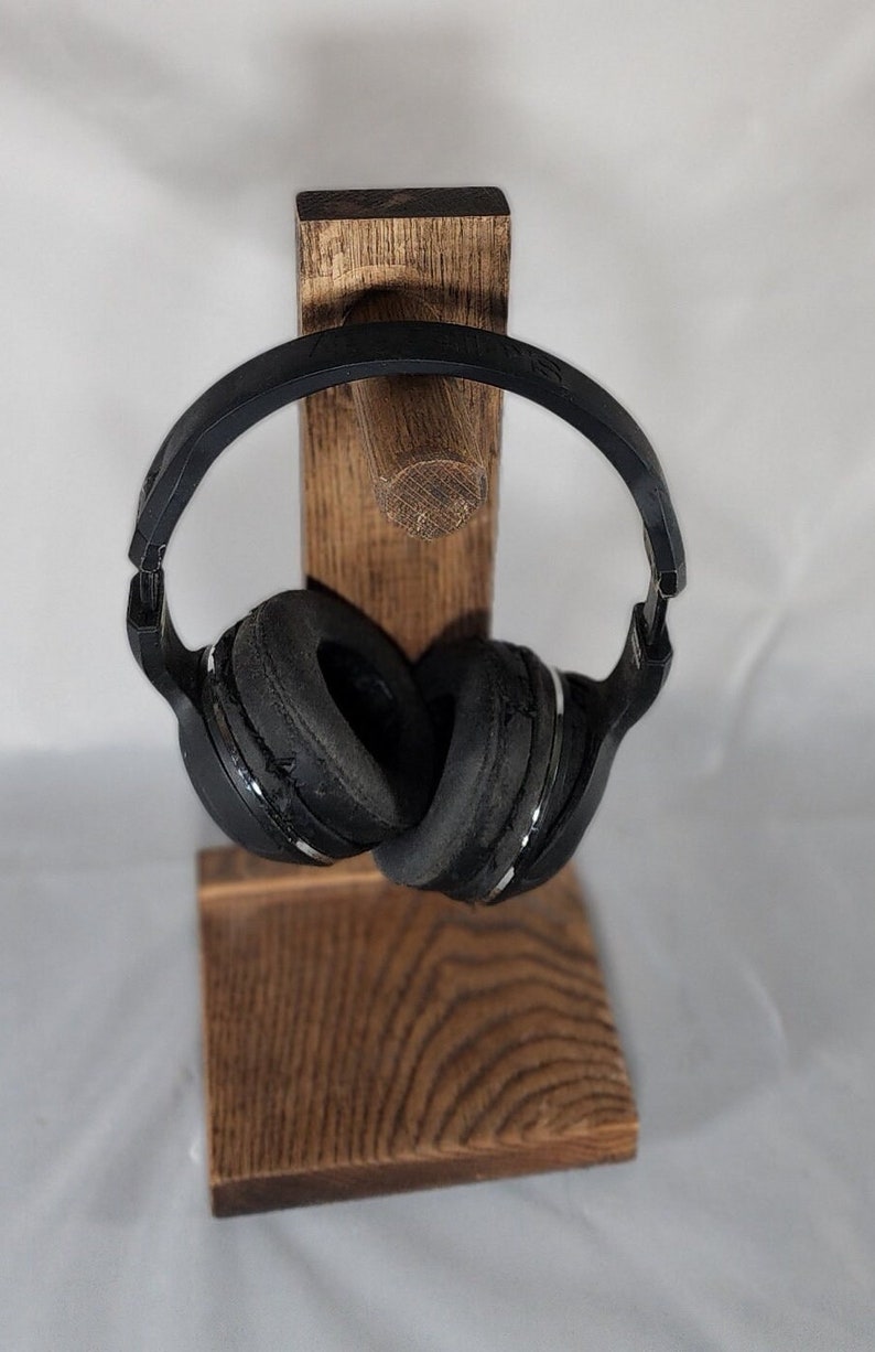 Headphone Rack | Handcrafted Solid Oak | Gaming Headset Stand ...