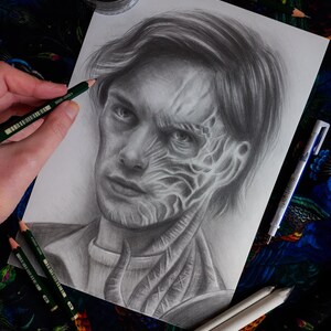 Vecna Henry Creel Stranger Things Original Portrait Drawing Pencil ...