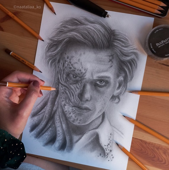 Vecna 001 Henry Stranger Things 4 Original Portrait Drawing - Etsy ...