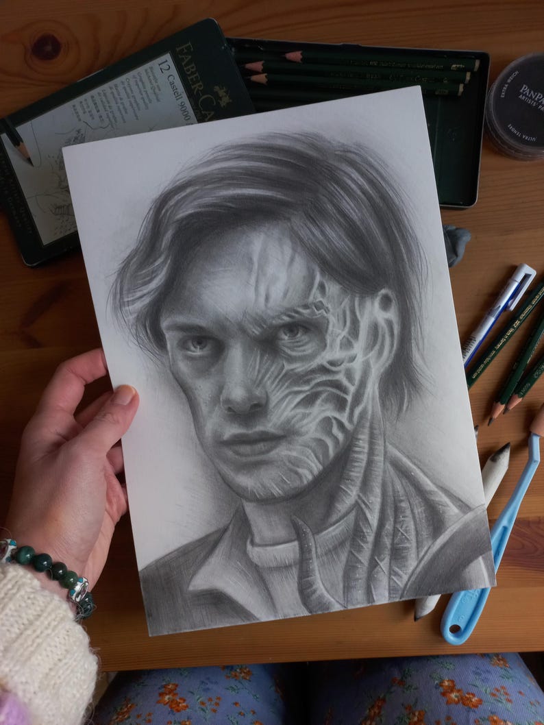 Vecna Henry Creel Stranger Things Original Portrait Drawing Pencil ...