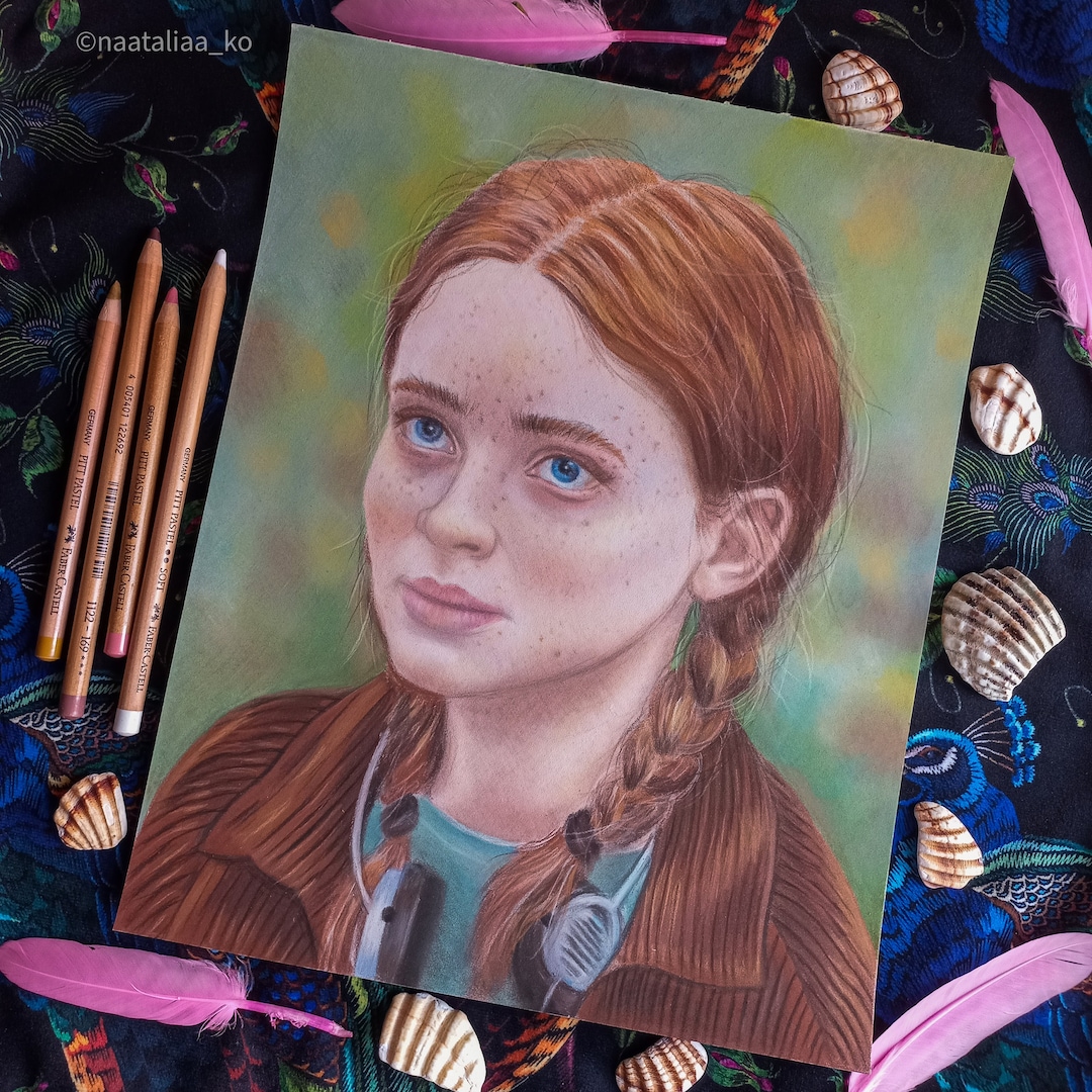 Max Mayfield Stranger Things Original Portrait Drawing Pastel Pencil ...