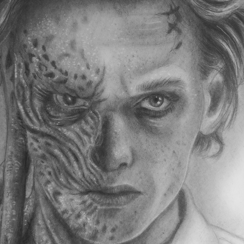Vecna 001 Henry Stranger Things 4 Original Portrait Drawing Pencil ...