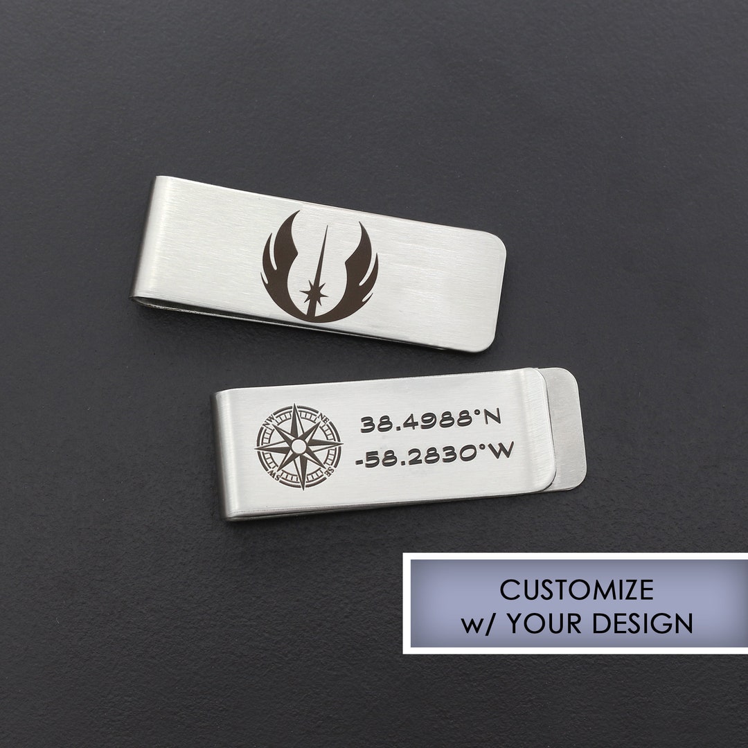 Personalized Money Clip, Business Logo Money Clip, Star Wars Money ...