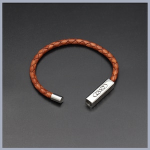 Leather Braided Star Wars Aurebesh Bolo Mens Bracelet, Mandalorian ...