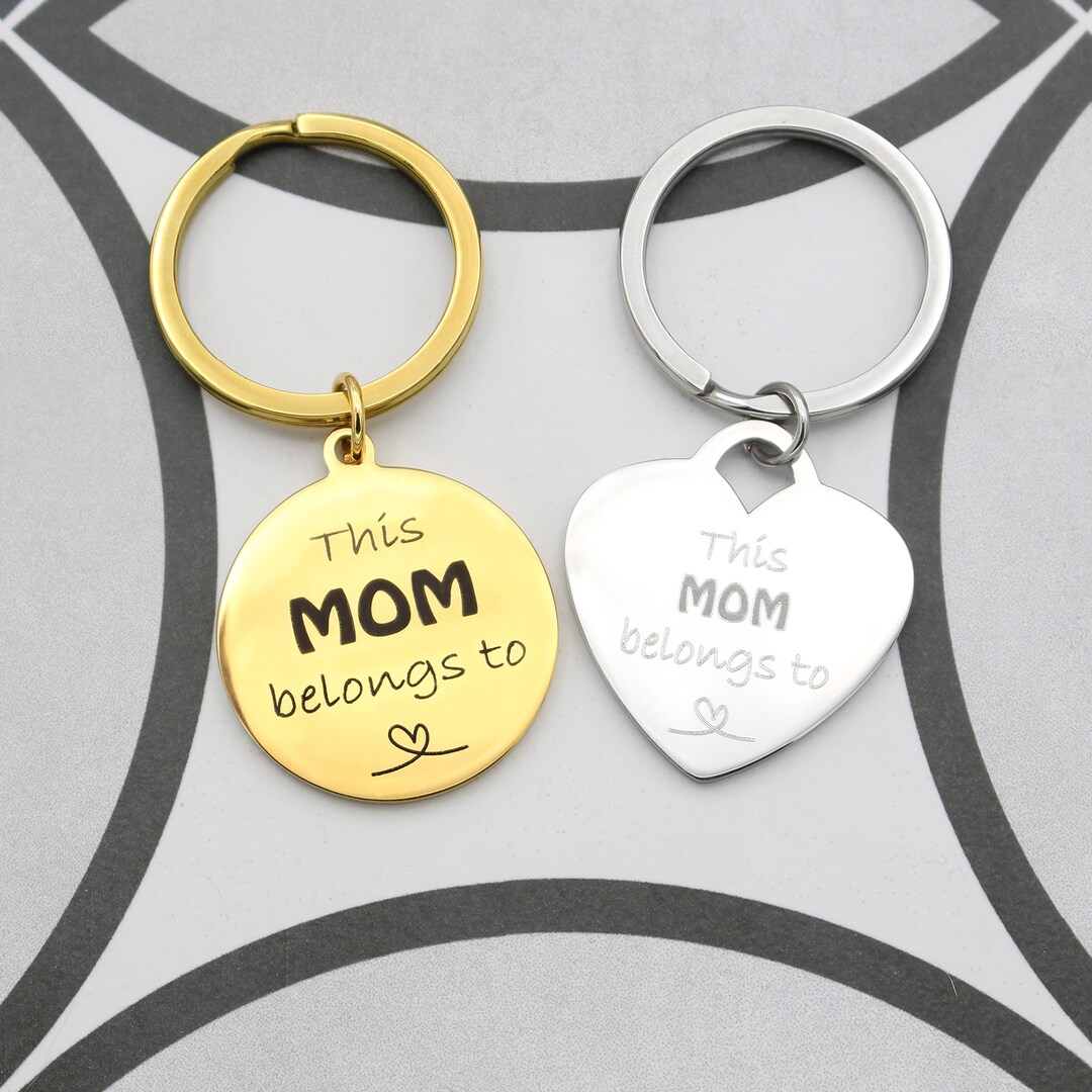 Personalized Mom Keychains, Custom Keychain for Mom Belongs To, Mothers ...