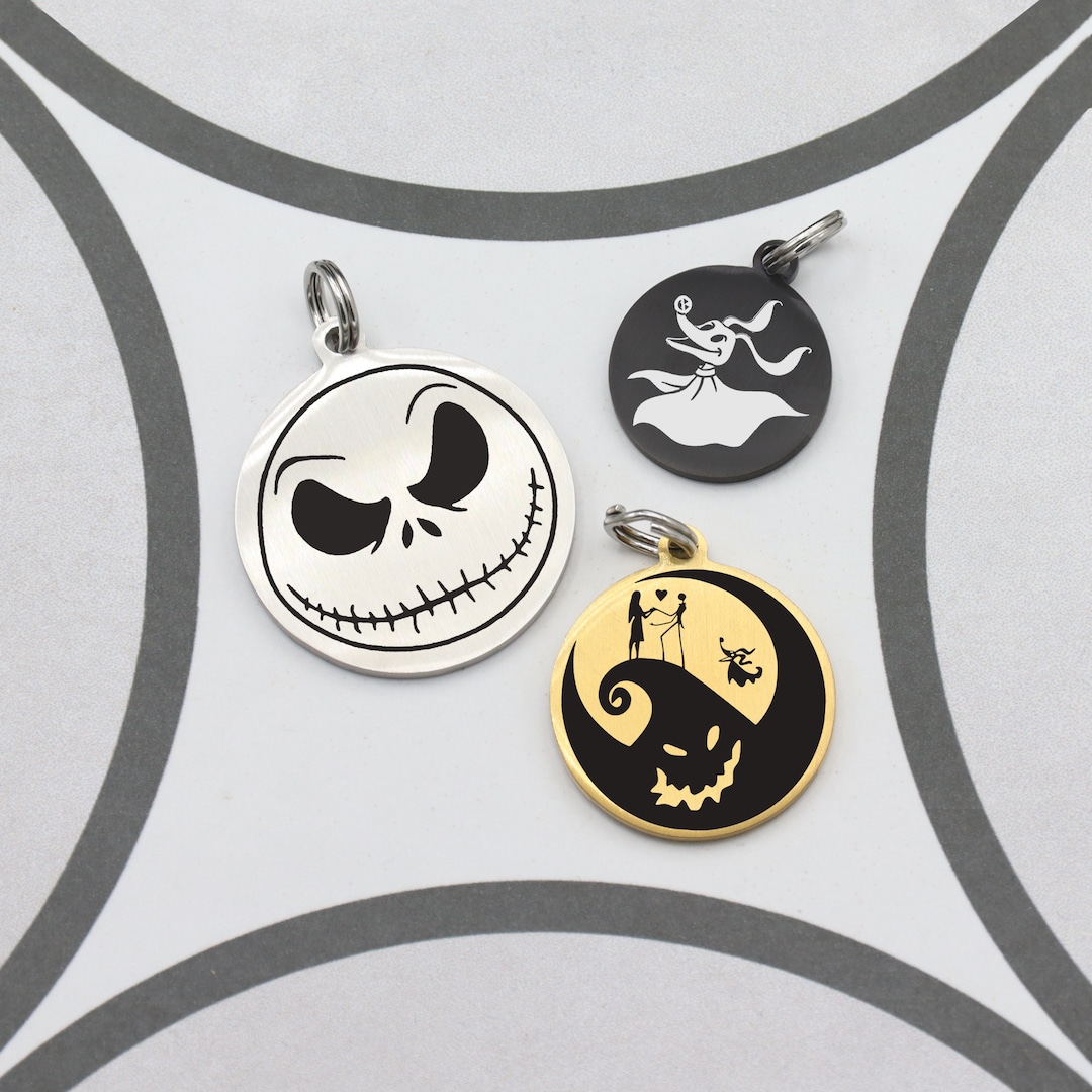 Jack Skellington Pet Tag, the Nightmare Before Christmas Dog ID ...