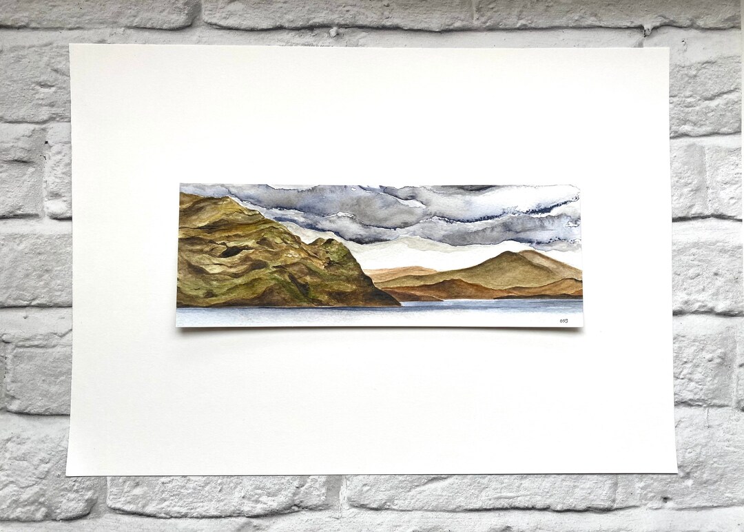 Original Scottish Watercolour Landscape Painting, Scottish Highlands ...