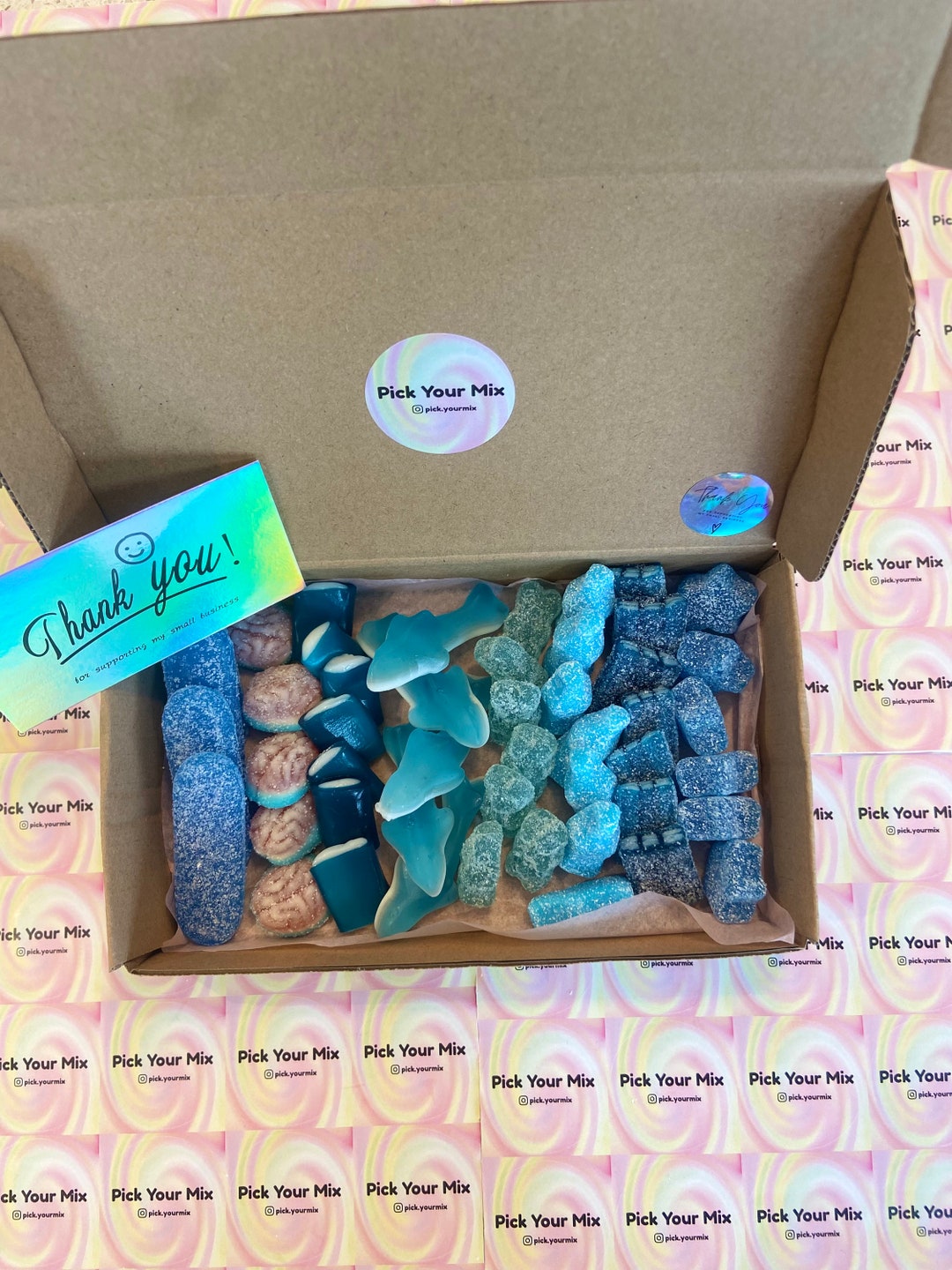The Blue Boxfizzy Pick and Mix Sweet Box, Sweets, Gift, 1kg, Birthday ...