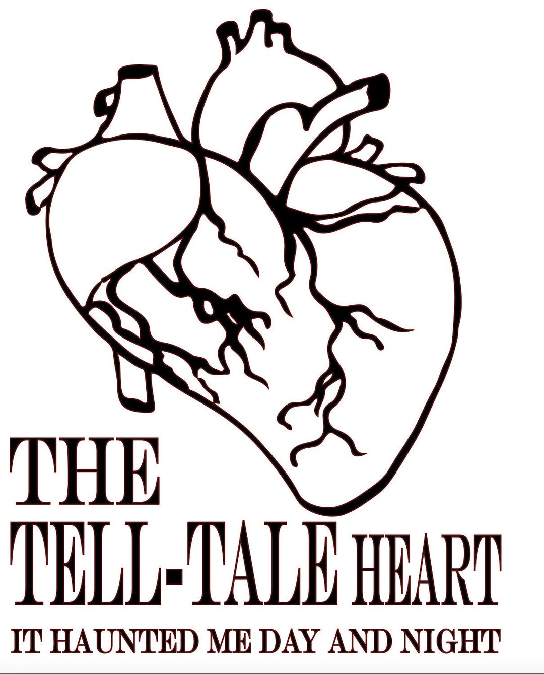 Tell Tale Heart Svg, Poe Svg, Heart Svg, Anatomical Heart, Halloween ...