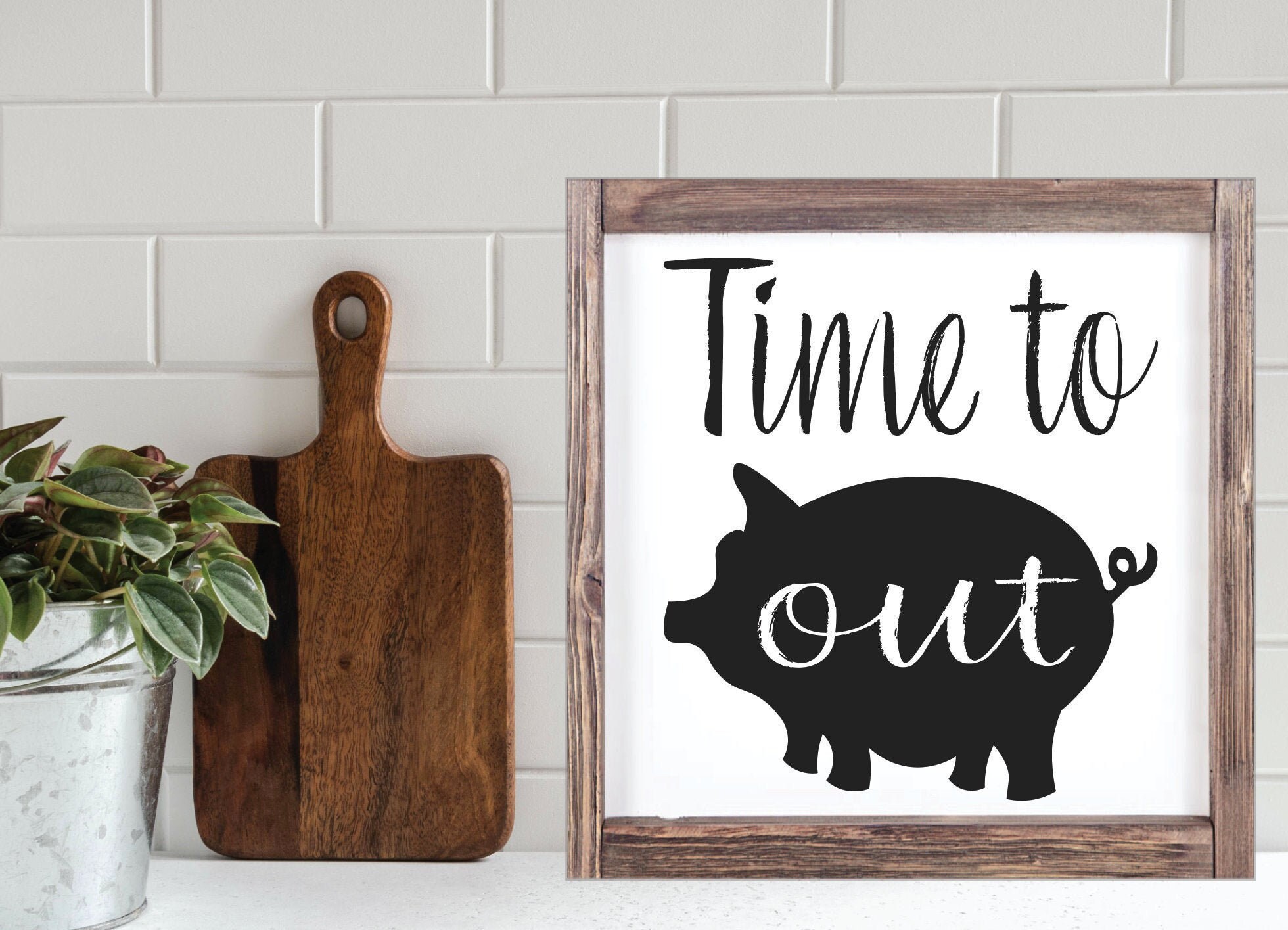 Time to Pig Out Cut File, Pig Svg, Funny Kitchen Sign Svg, Farmhouse ...
