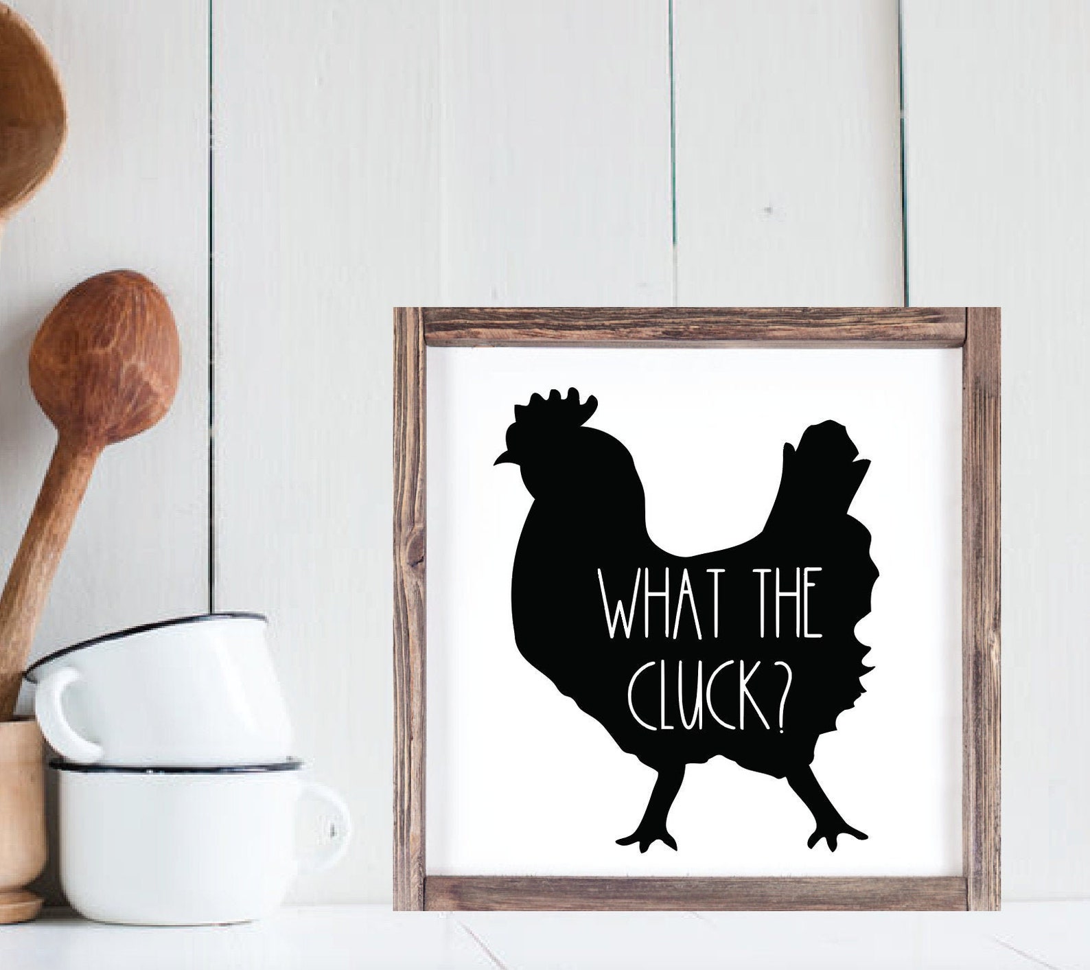 What the Cluck Kitchen Sign Cut File, Chicken Svg, Funny Kitchen Sign ...
