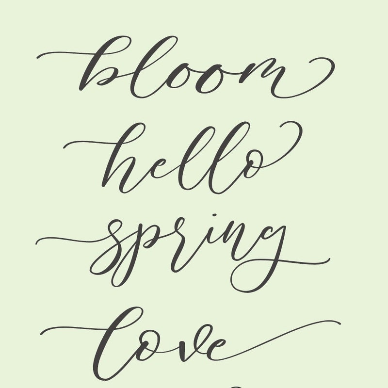 Spring Words - Etsy
