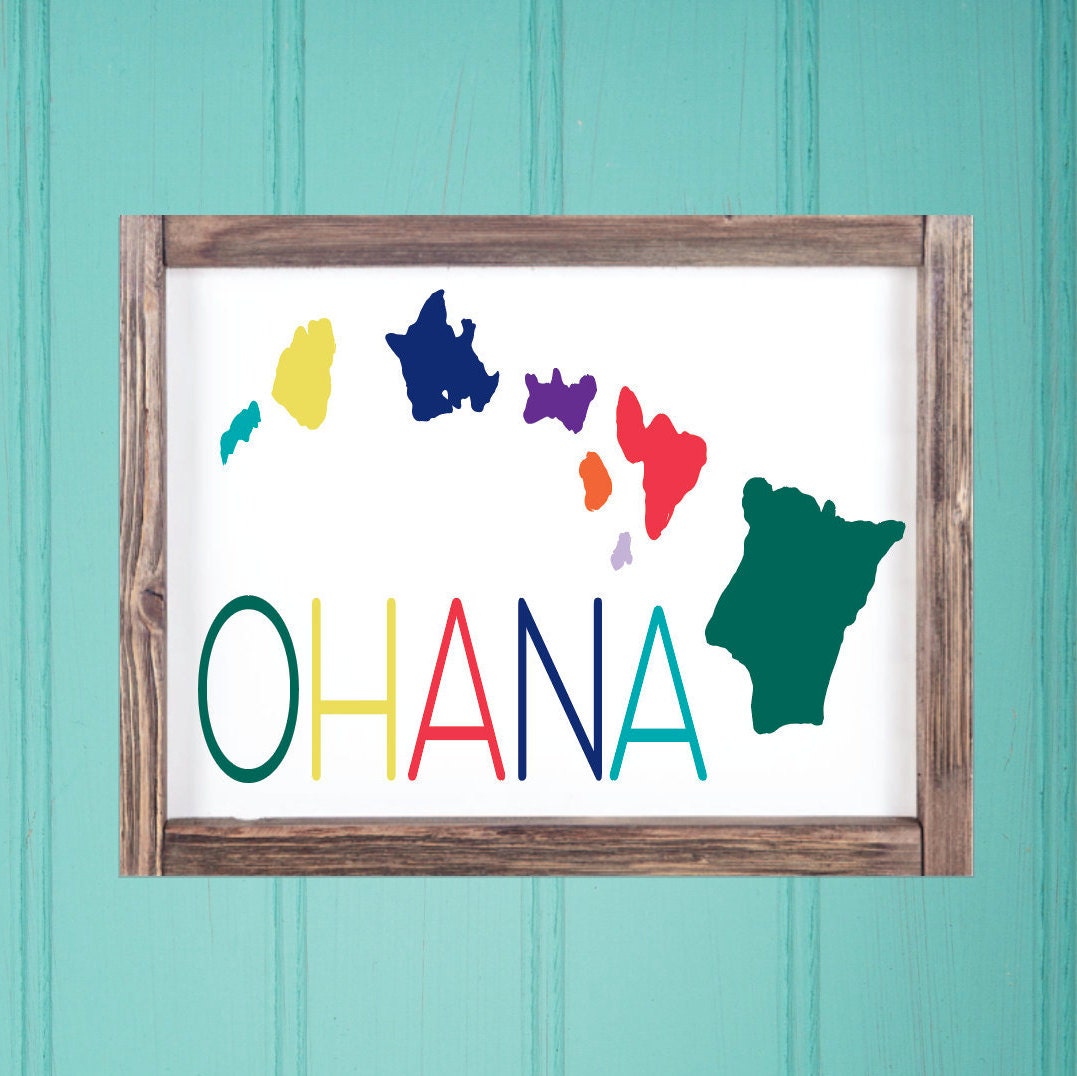 Ohana Means Family Digital Print Ohana Printable Wall Art | Etsy