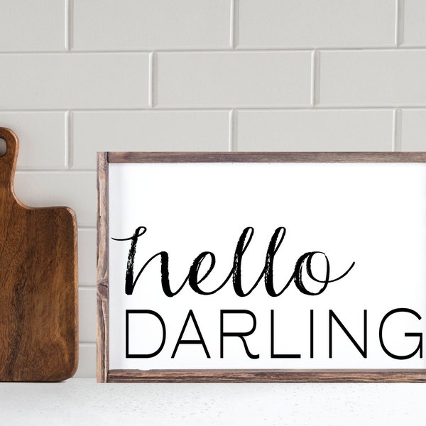 Hello Darling Svg - Etsy