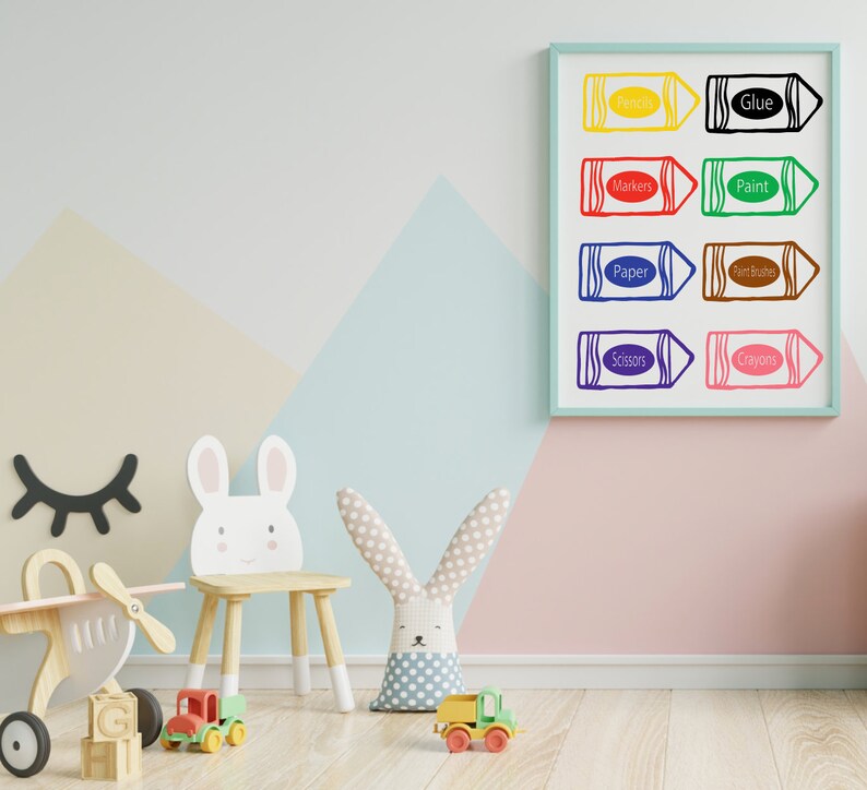 Art Labels Cut File Craft Labels Svg Crayon Svg Classroom - Etsy