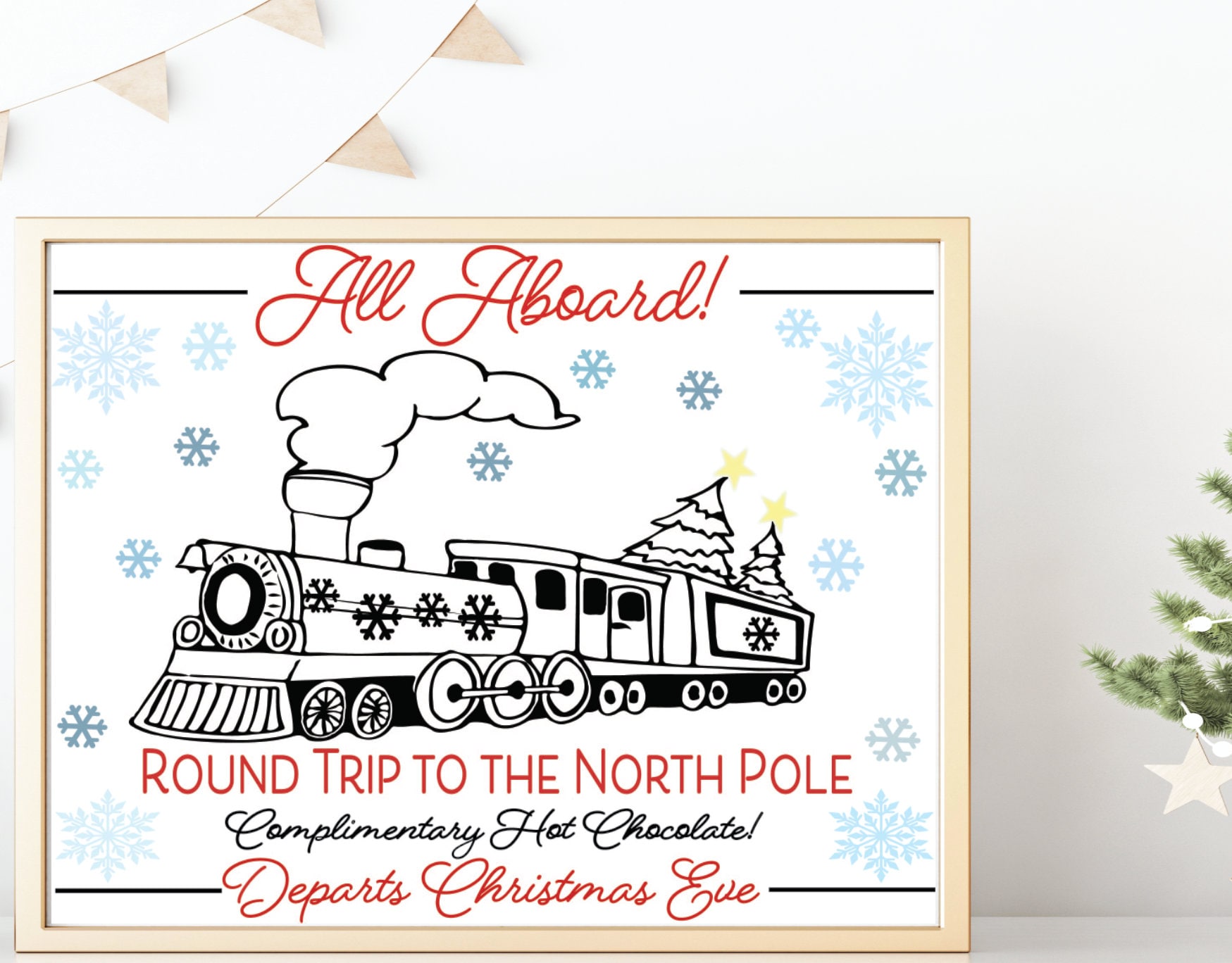 Digital Print Christmas Printable North Pole Express Hand - Etsy