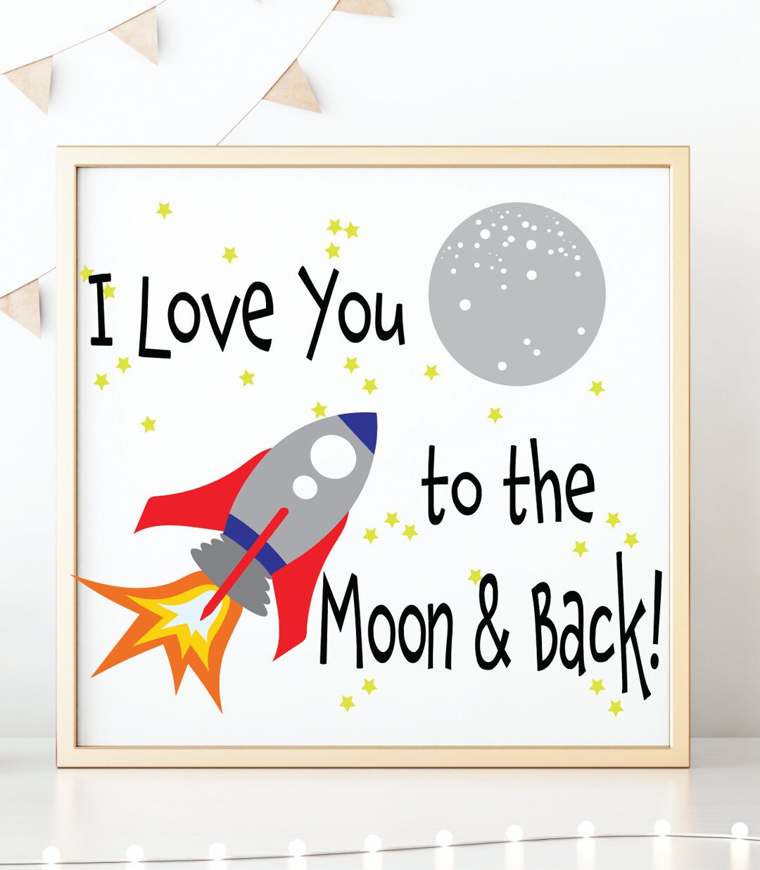 Cut File, I Love You to the Moon & Back, Rocket Ship Svg, Moon Svg ...