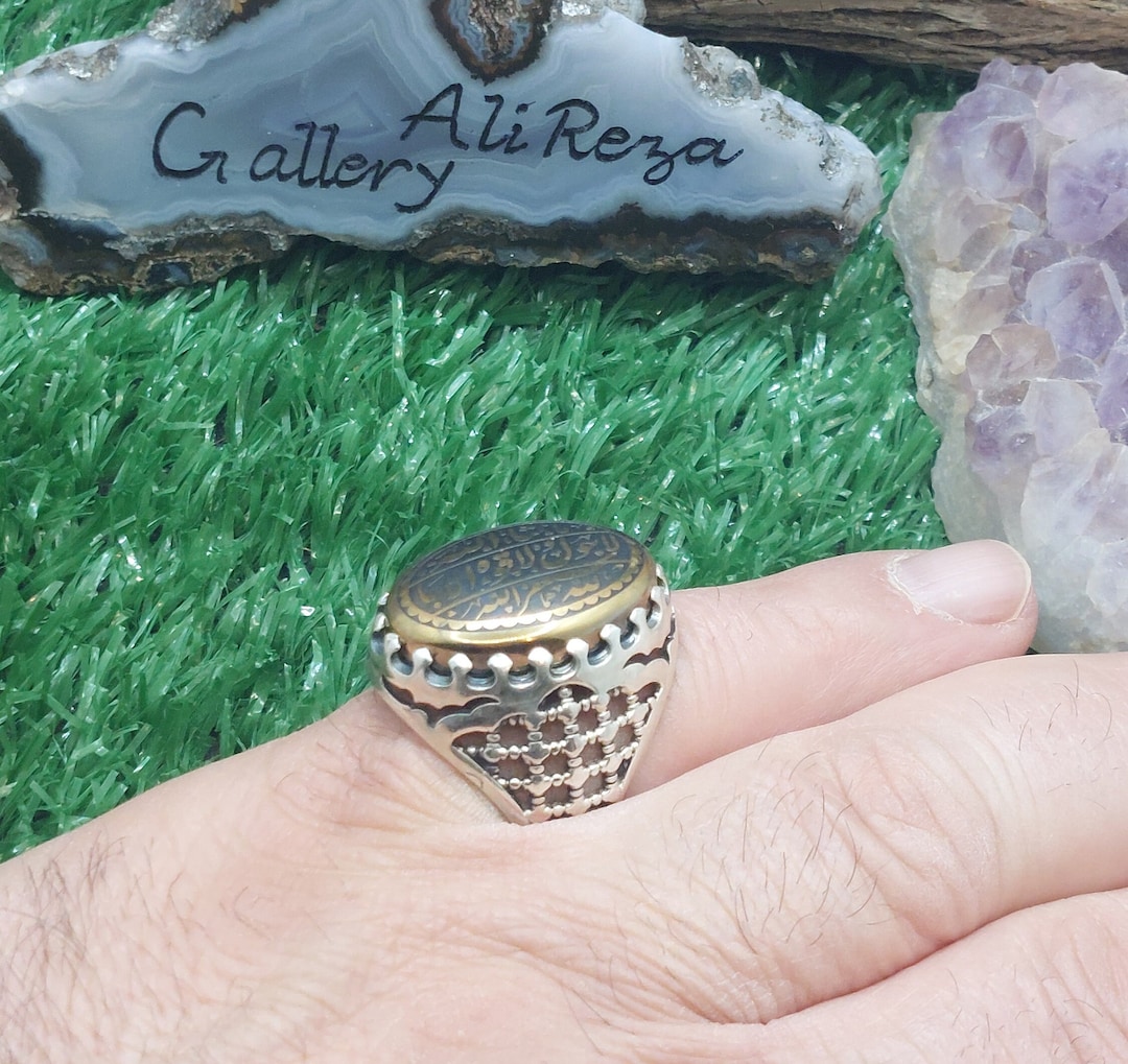 Genuine Hadid Cini Natural Hematite Sini Real Hadeed Cheeni Stone 925 ...