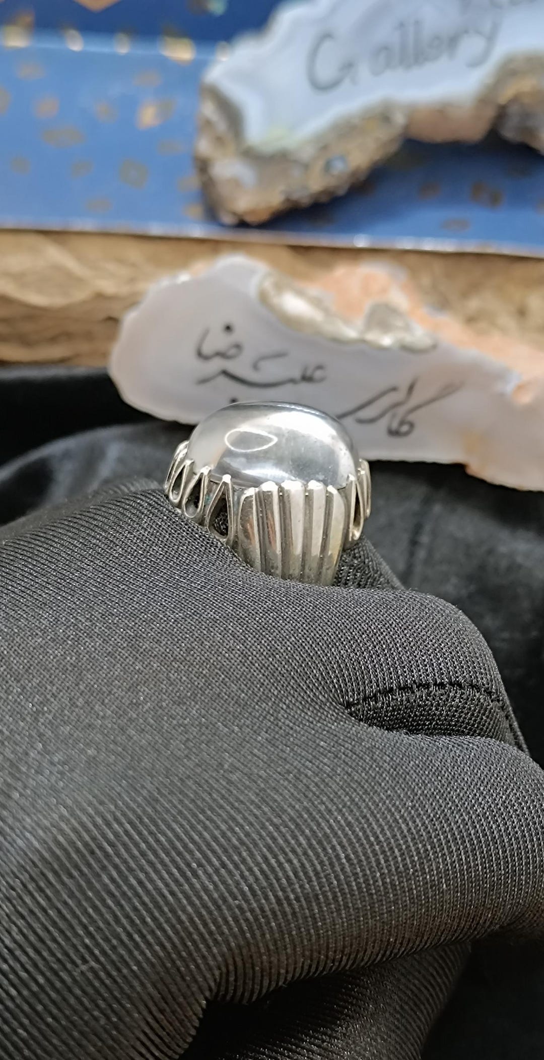 Authentic Dur E Al Najaf Al Ashraf 925 Silver Ring, Genuine Crystal Quartz, Dur Al Najaf Ring ...