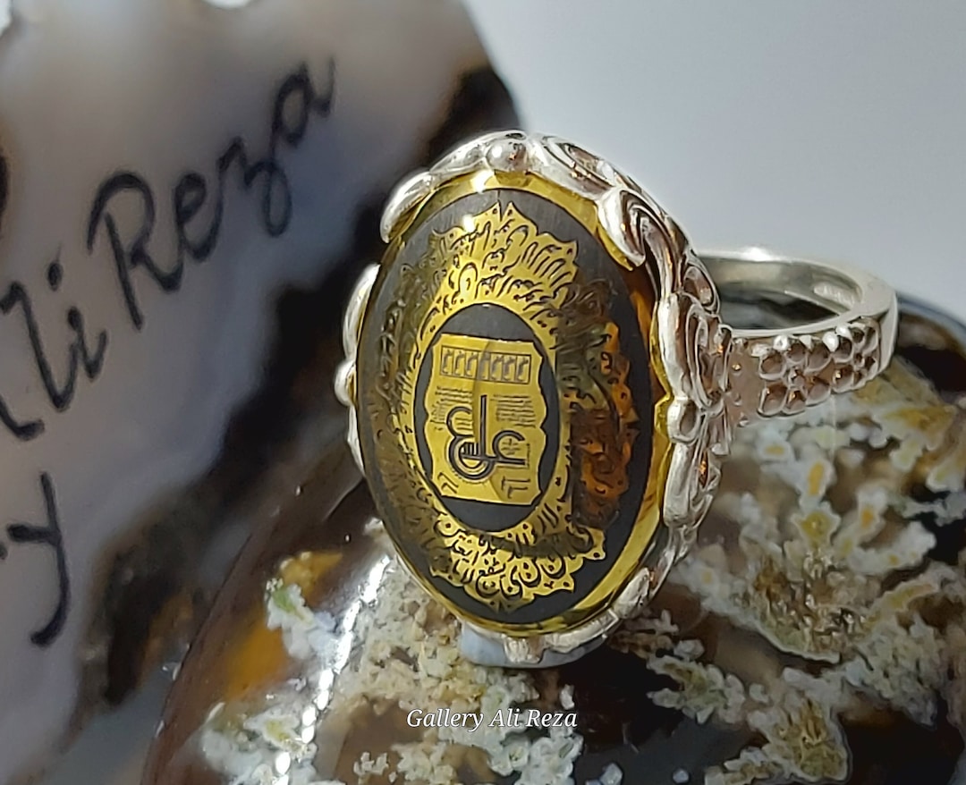 Hadeed Cheeni 925 Silver Ring Natural Hematite Hadid Sini Talisman ...