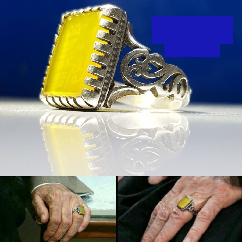 Sharaf Al Shams Aqeeq 925 Silver Ring, Islamic Talisman Amulet - Etsy