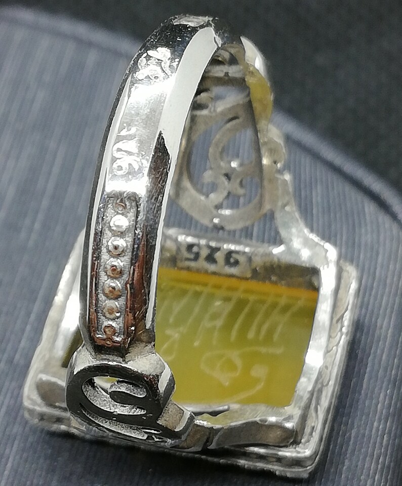 Sharaf Al Shams Aqeeq 925 Silver Ring, Islamic Talisman Amulet - Etsy