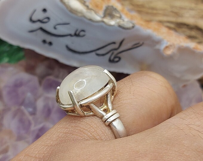 Dur E Najaf 925 Silver Ring, Genuine Crystal Quartz Silver Ring, Dur Al Najaf Ring, Dur-e-najaf ...