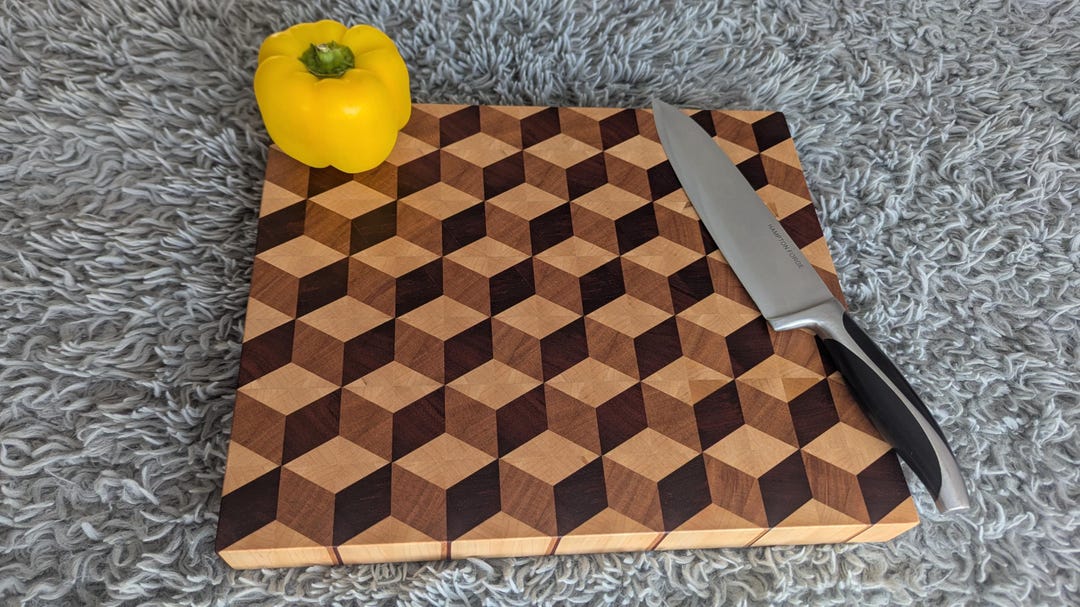 Cutting Board - Cutting Board - Tumbling Block - Qbert - 3D Design ...