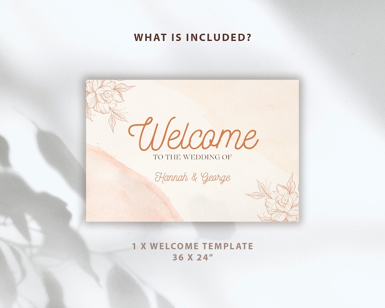 Customizable Boho Wedding Welcome Template in Canva | Editable ...