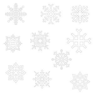 Printable Paper Snowflakes: 10 DIY Winter Decor Patterns (PDF Template ...