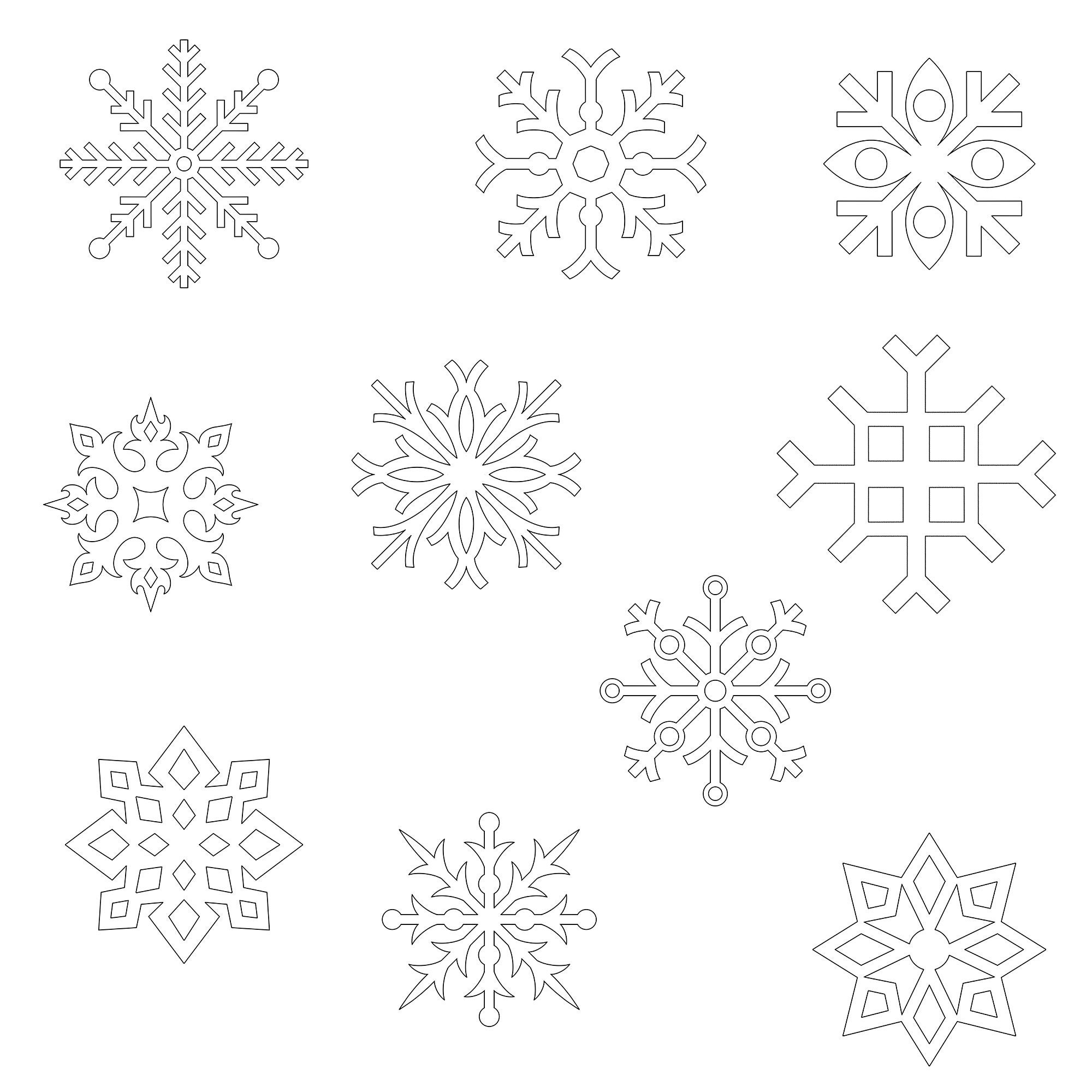 Printable Paper Snowflakes | DIY Snowflakes | Winter Decor | Christmas ...
