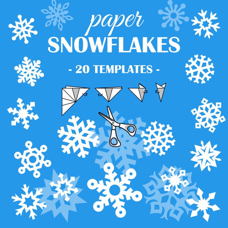 Printable Paper Snowflakes | DIY Snowflakes | Winter Decor | Christmas ...