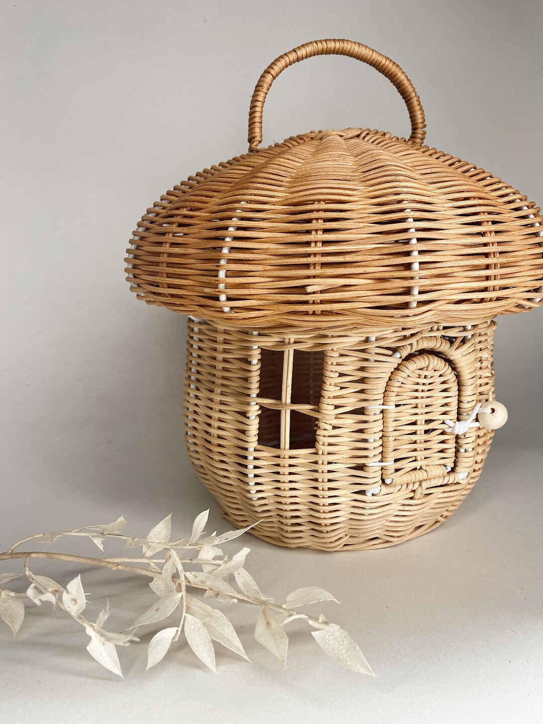 Wicker Acorn House | Handwoven Children’s Dolls House | Vintage Nursery ...