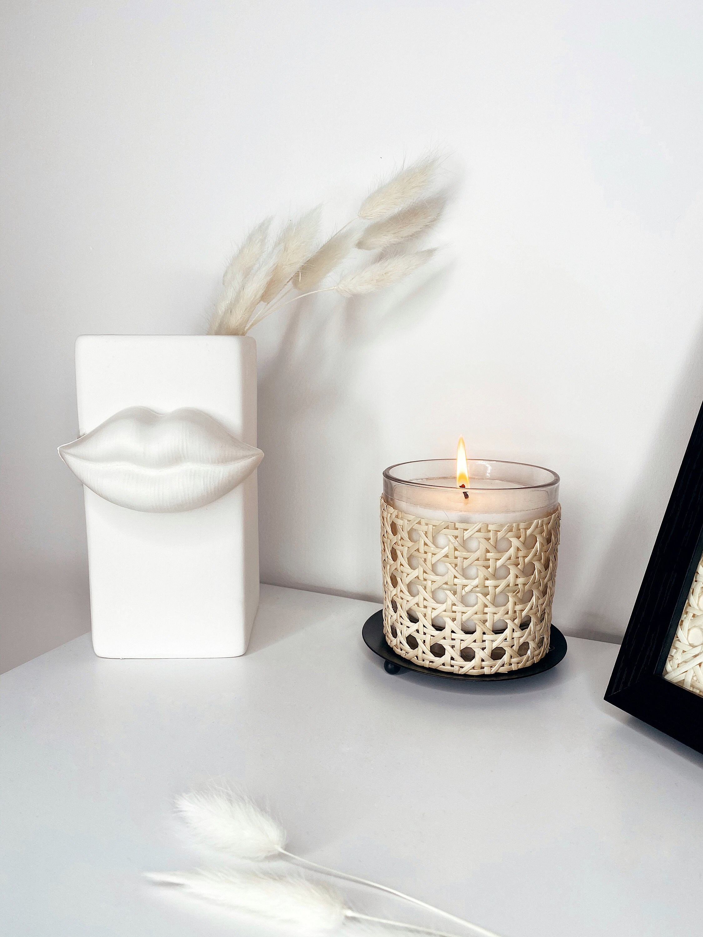 Ceramic LIP VASE Matte White Vase Large Lip Vase Home - Etsy