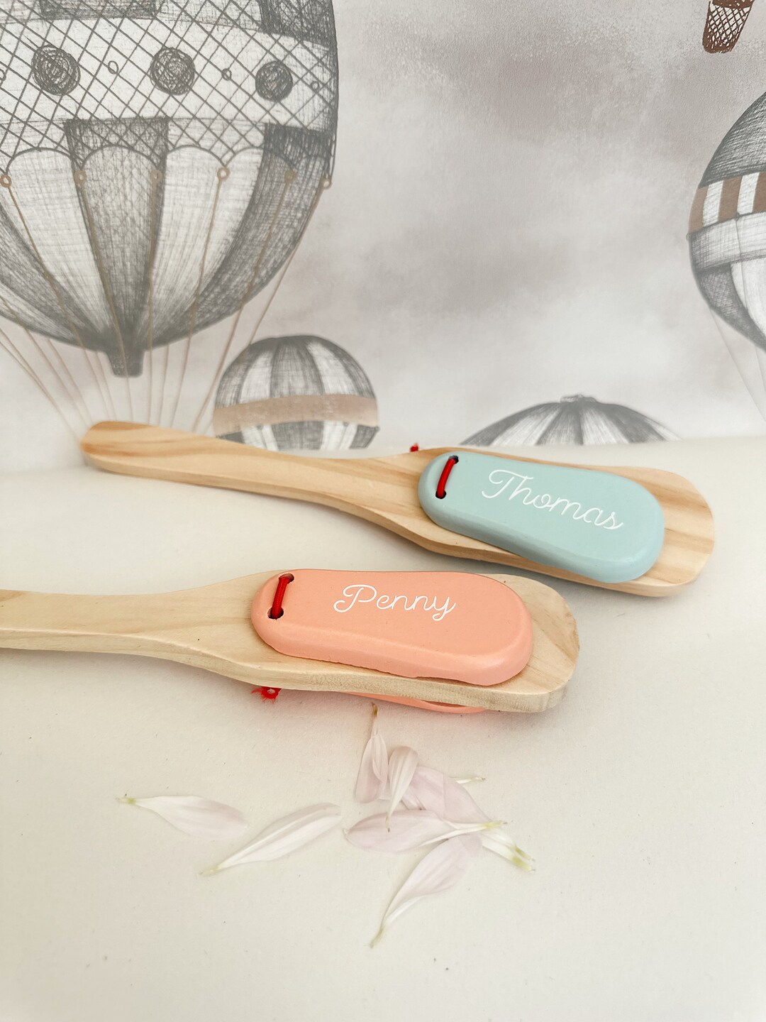 Personalised Wooden Castanet | Children’s Musical Instrument | Pastel ...