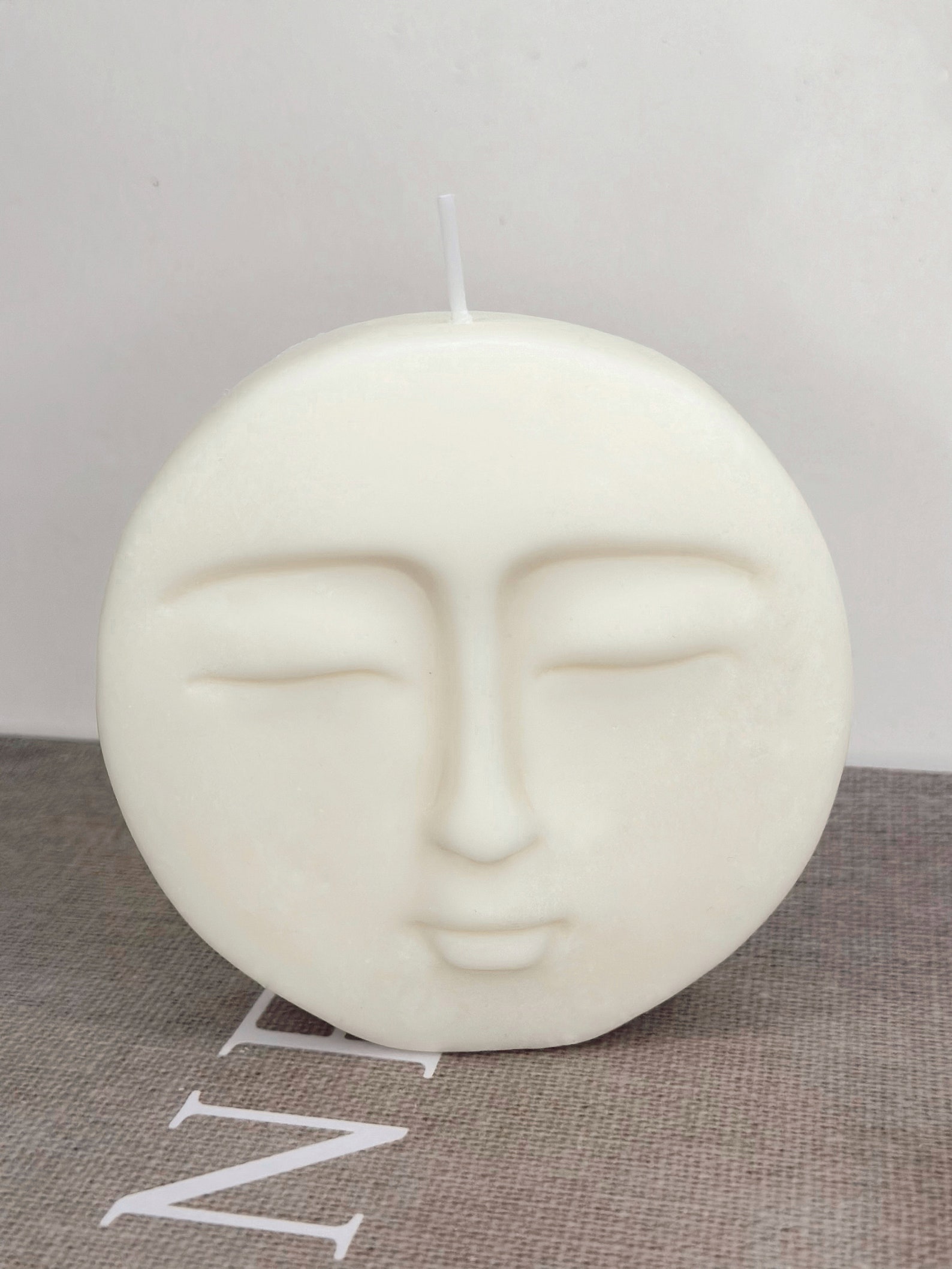 LARGE MOON CANDLE Natural Scented Moon Candle Vegan - Etsy