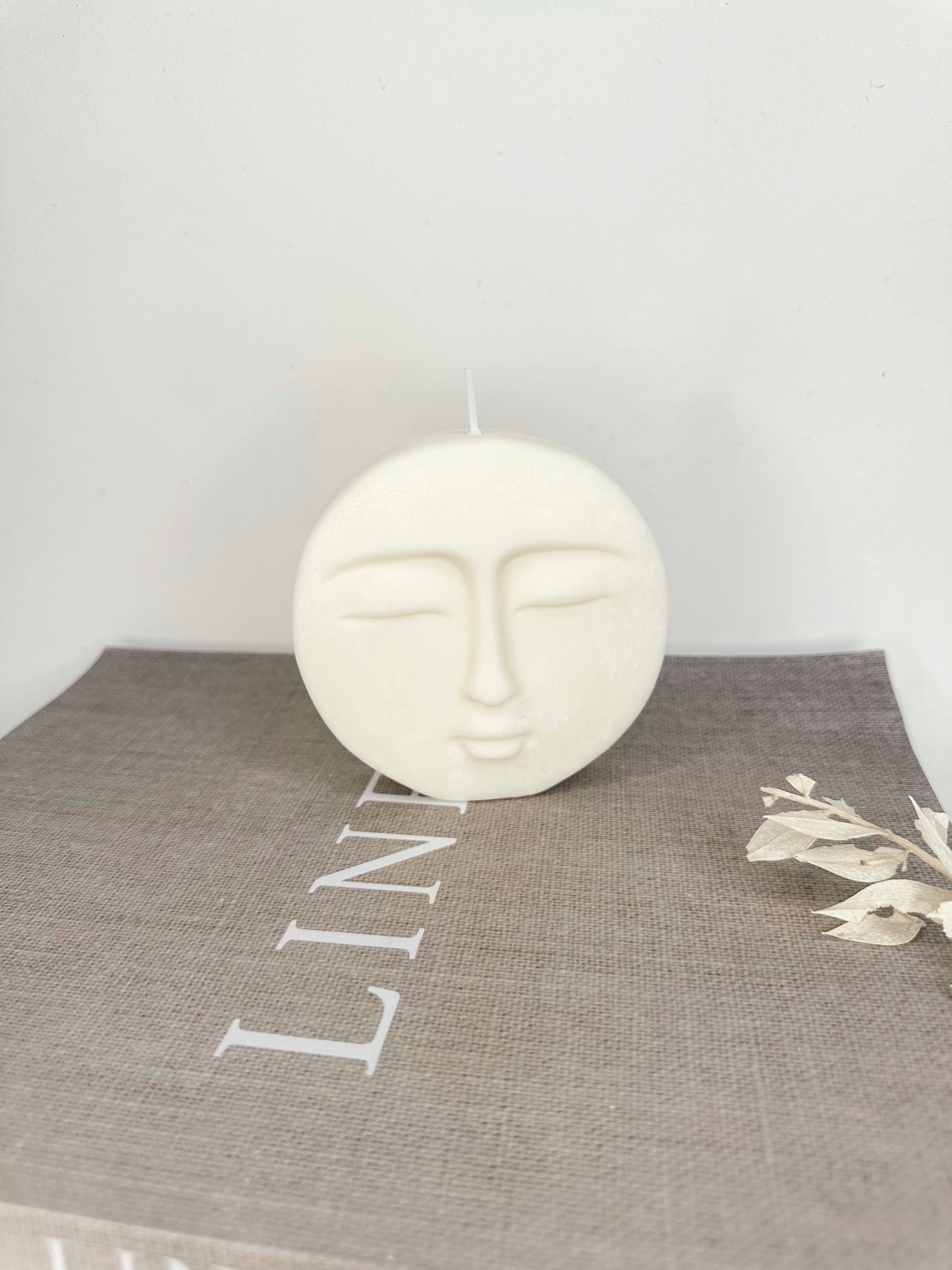 LARGE MOON CANDLE Natural Scented Moon Candle Vegan - Etsy