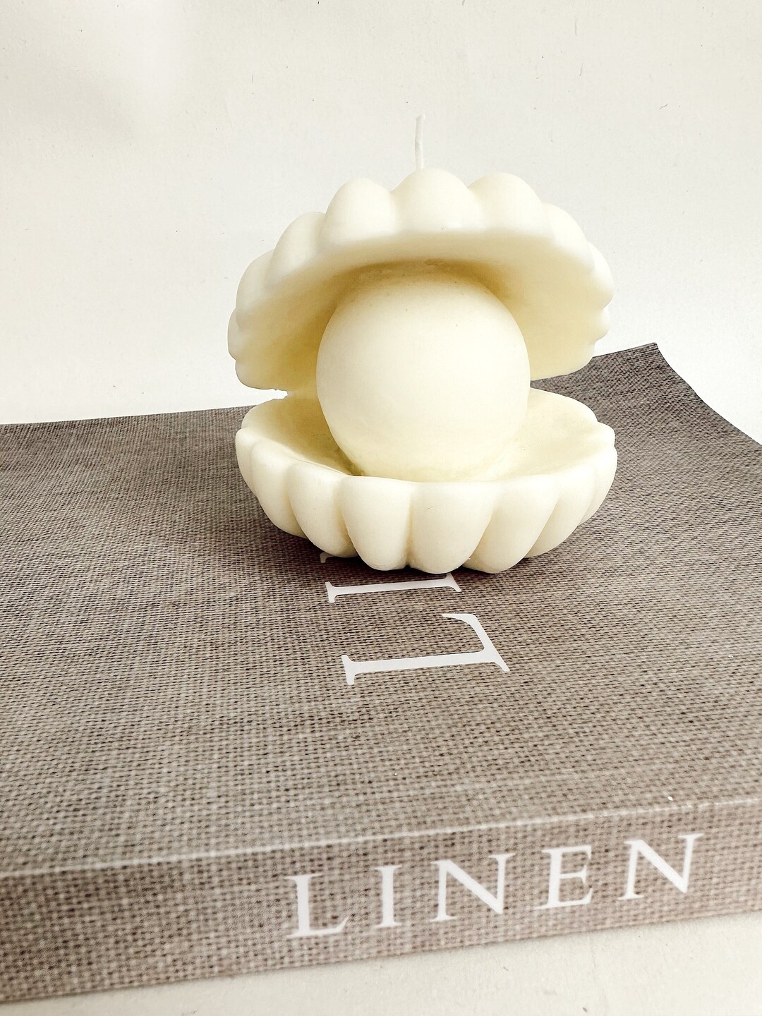 Large Shell Candle | Clam Candle | Pearl | Soy Wax | Vegan Friendly ...