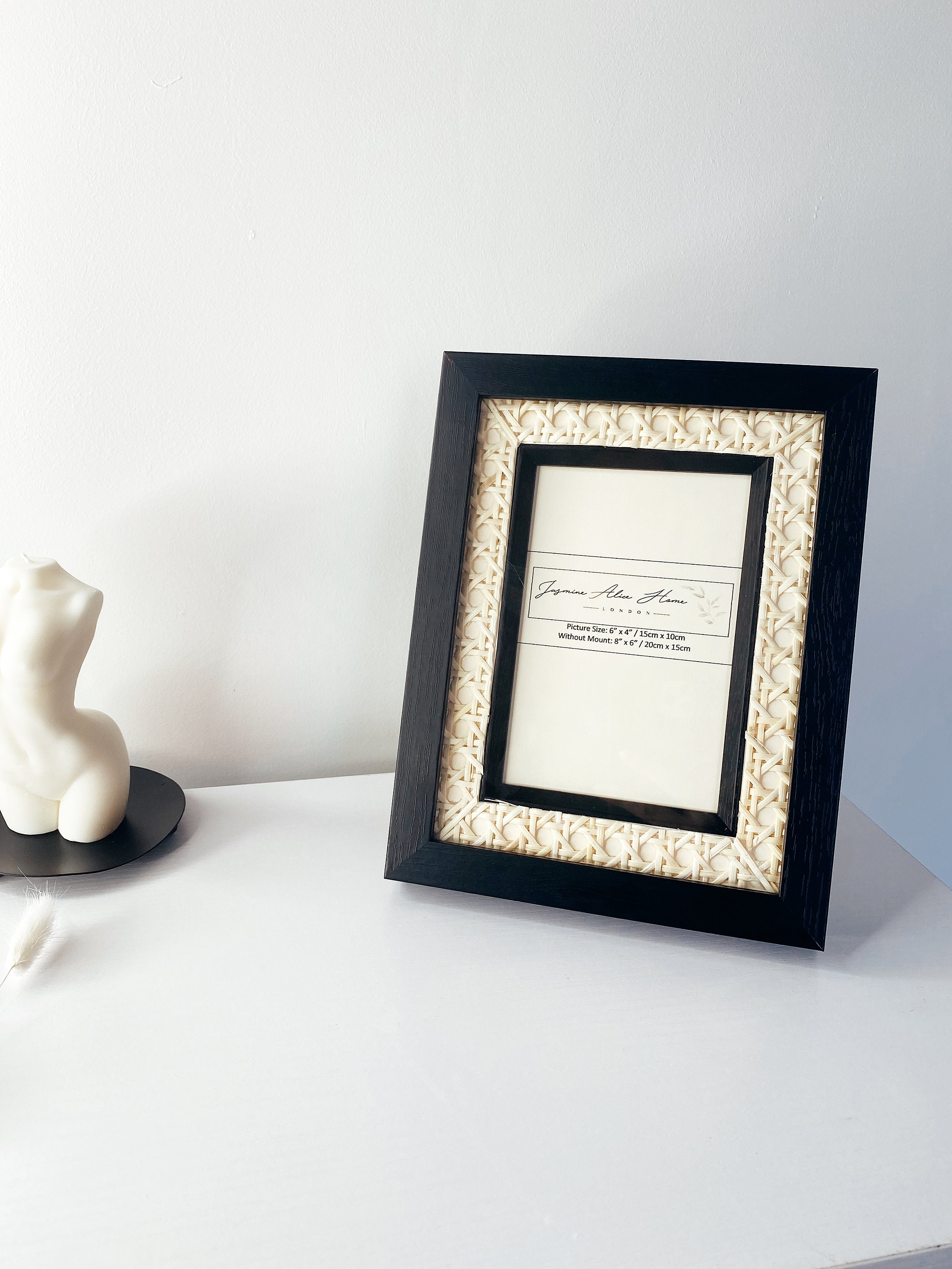 Small Black Rattan Photo Frame / Handwoven Rattan / Matte - Etsy UK