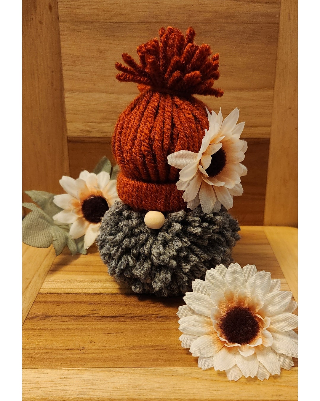 Fall Gnomes, Seasonal Gnomes With Flowers, Pom Pom Autumn Gnomes With ...