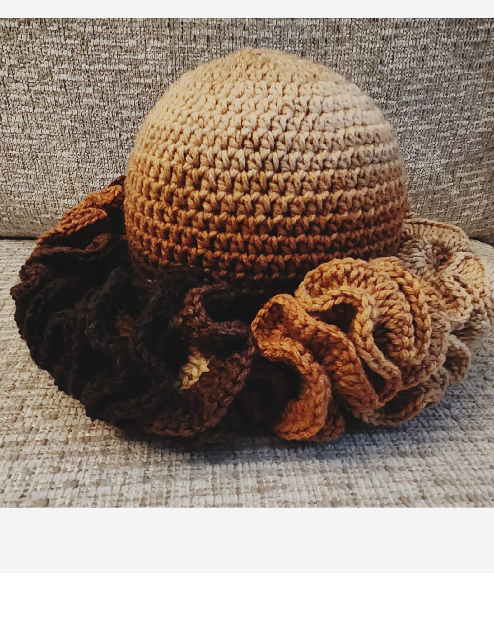 Frilly Ruffle Crochet Hat • Ruffle Crochet Hat • Ruffle Crochet Bucket ...