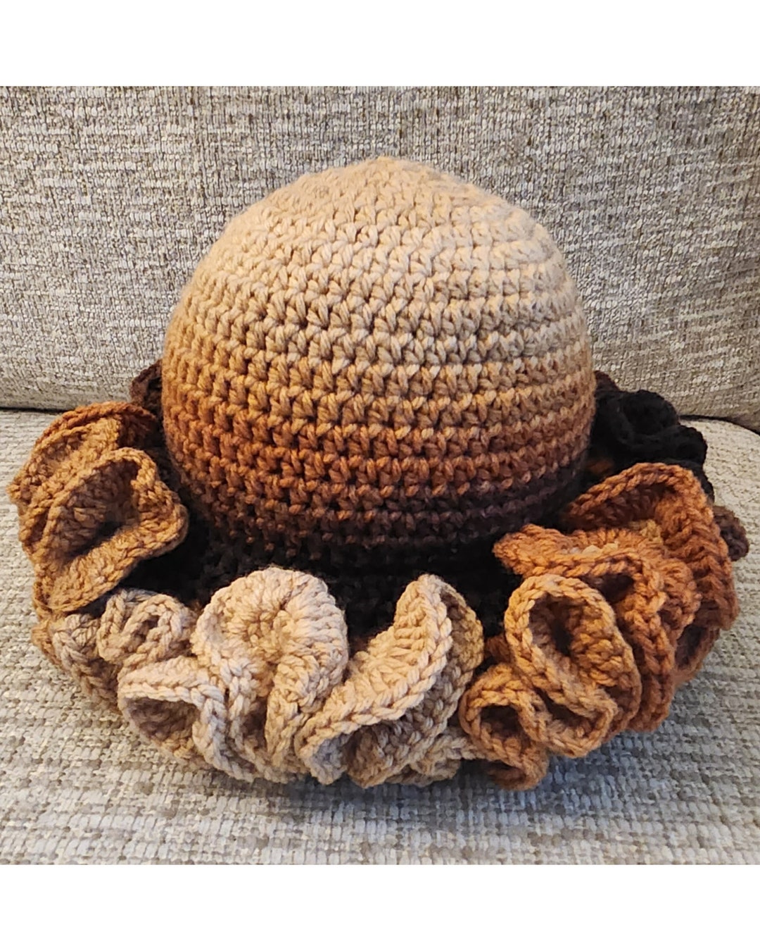Frilly Ruffle Crochet Hat • Ruffle Crochet Hat • Ruffle Crochet Bucket ...