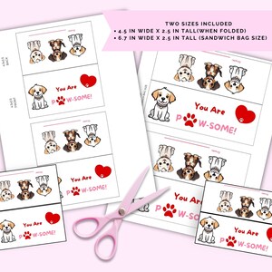 Dog Treat Bag Topper, Dog Valentine, Printable Bag Topper - Etsy