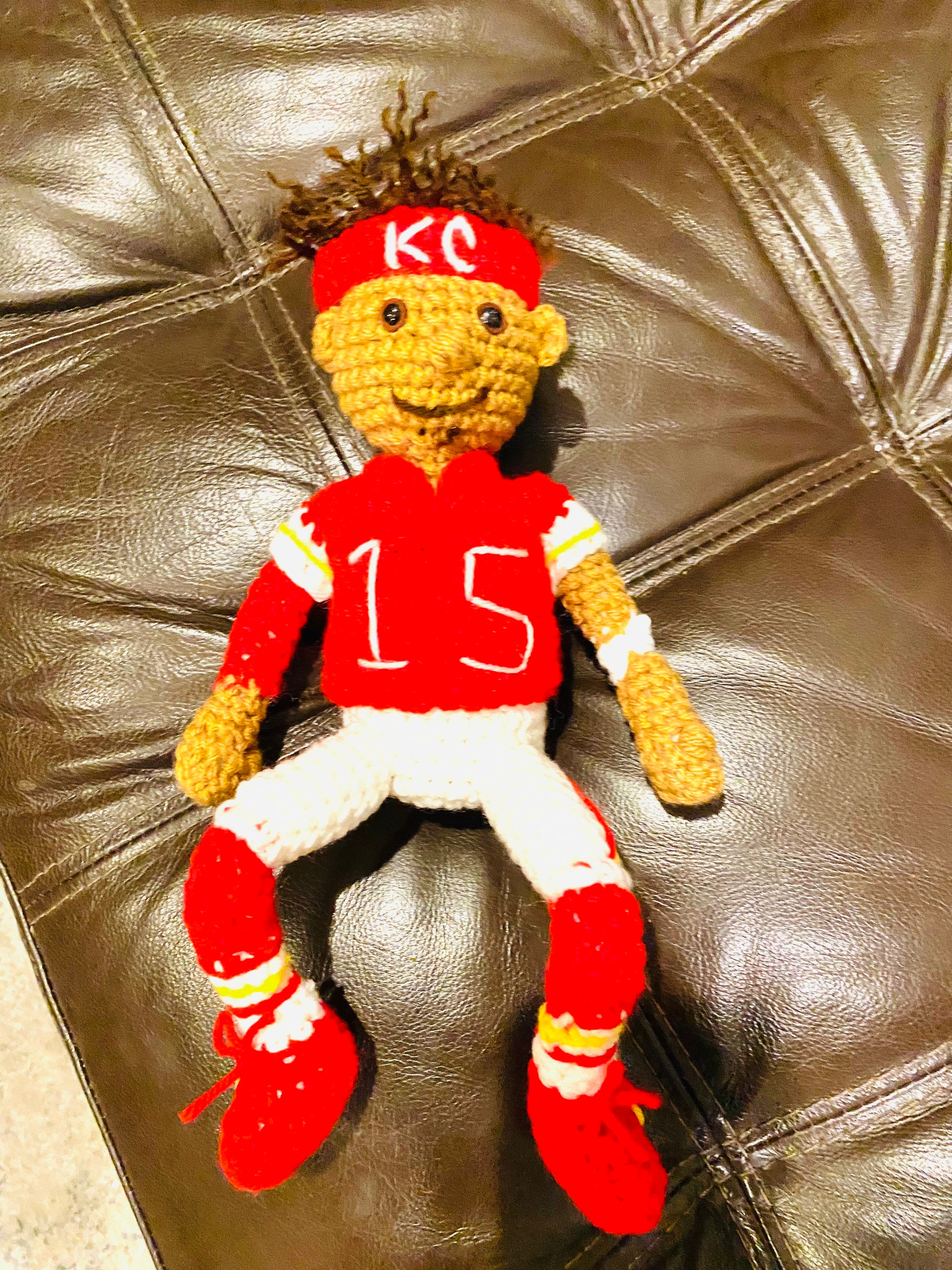 Pattern Patrick Mahomes KC Chief Crochet or Customize to Any Football ...