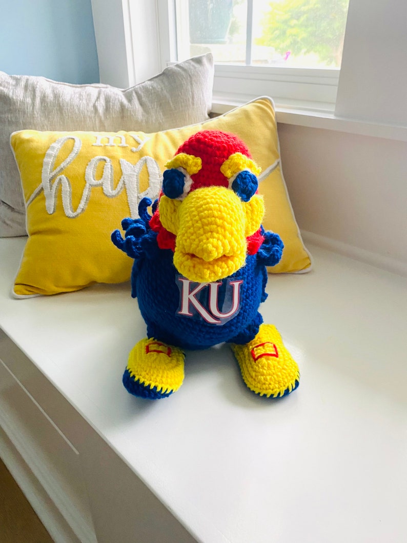 Crochet Jayhawk Stuffed Animal: Kansas University Fan Gift - Etsy